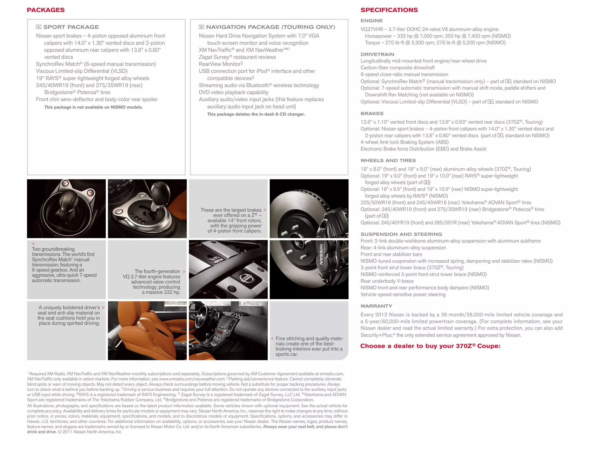 2012 Nissan Z Coupe Brochure | PDF