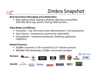 Zimbra Collaboration Suite Vs Microsoft Exchange 2008 | PDF