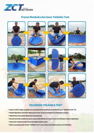 Zct network foldable tent proposal | PDF