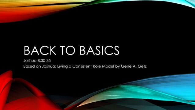 Back to basics | PPT
