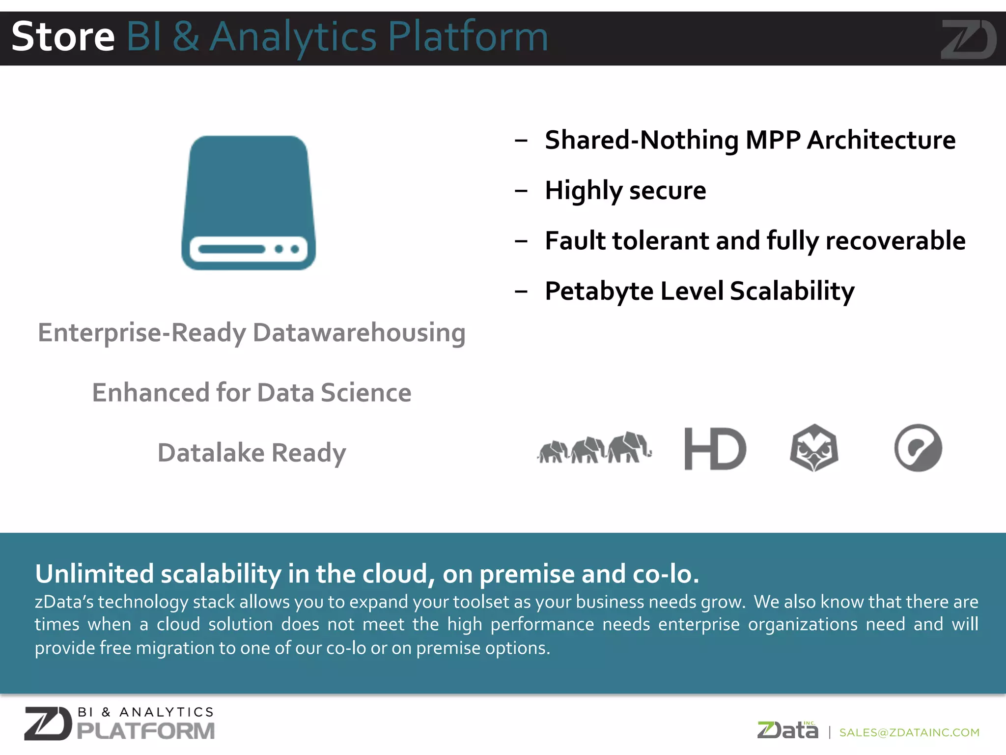 zData BI & Advanced Analytics Platform + 8 Week Pilot Programs | PDF ...