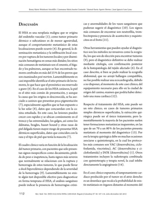 Descripción clínica de Hemangiosarcoma (HSA) cutáneo metastásico en un ...