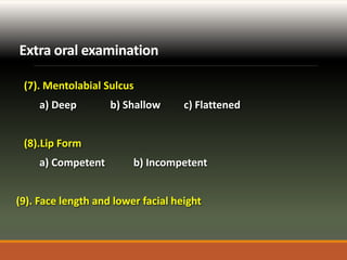 History and Examination of Prosthodontic Patient | PPTX