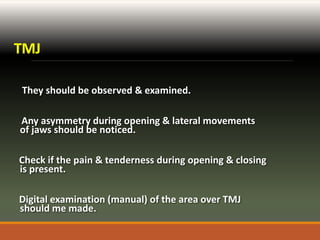 History and Examination of Prosthodontic Patient | PPTX