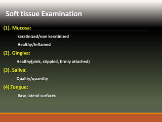 History and Examination of Prosthodontic Patient | PPTX