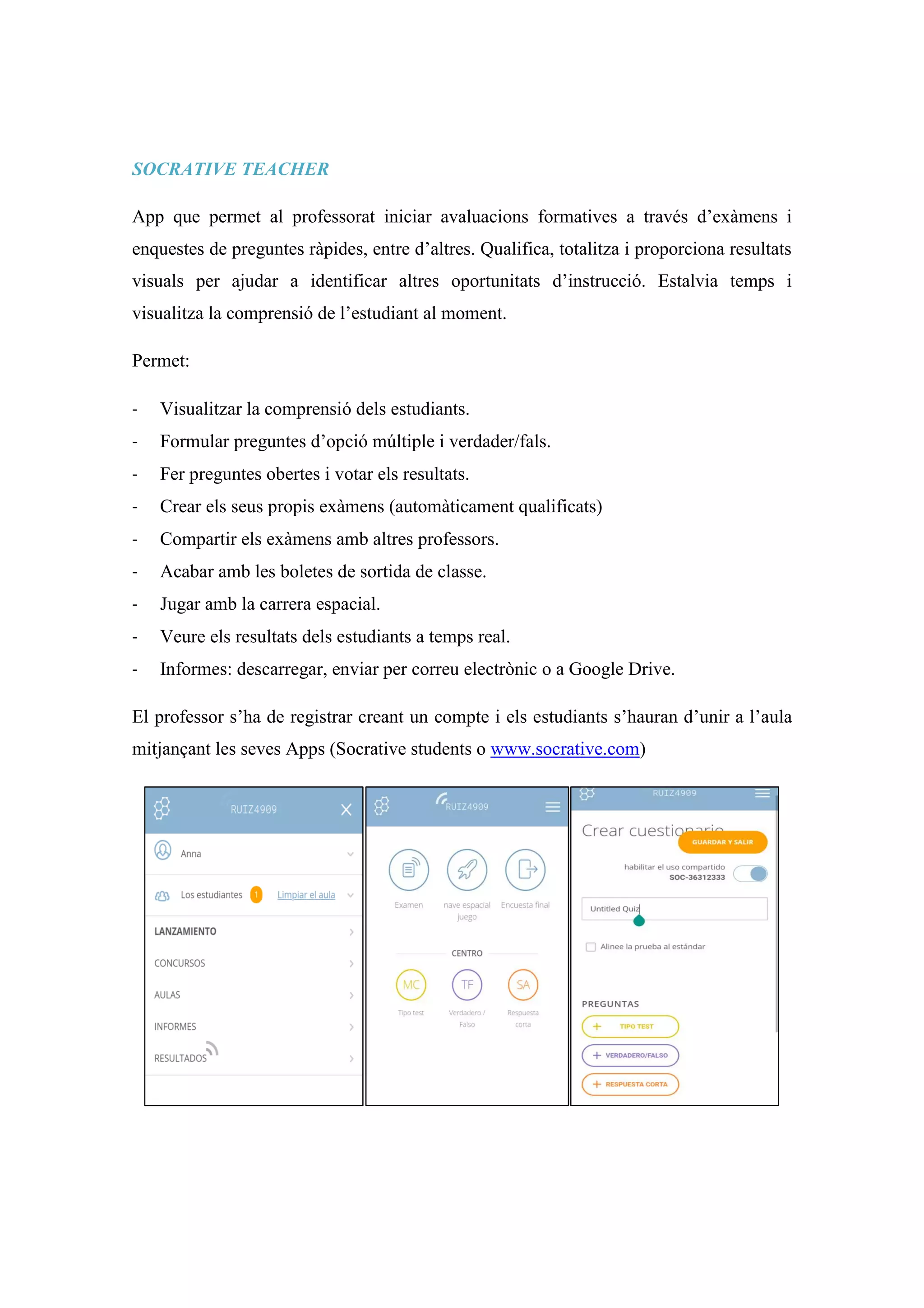 Socrative teacher | PDF