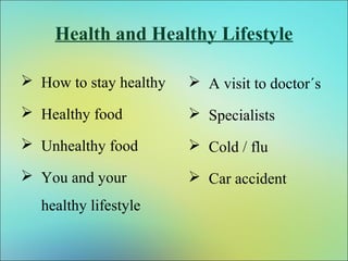 Health and lifestyle | PPT