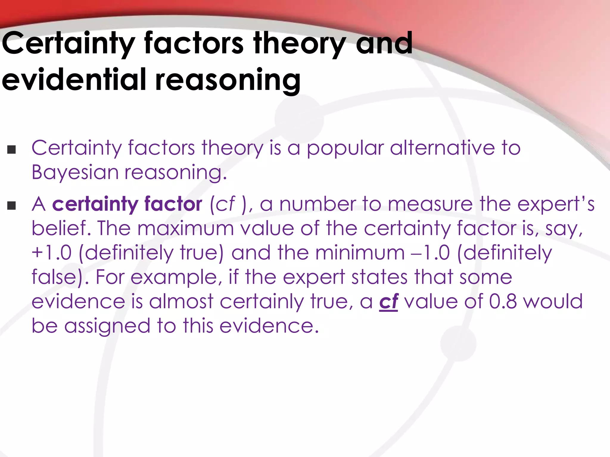 Representing uncertainty in expert systems | PPTX
