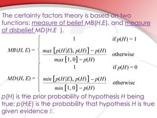 Representing uncertainty in expert systems | PPTX