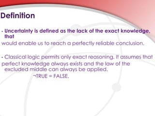 Representing uncertainty in expert systems | PPTX