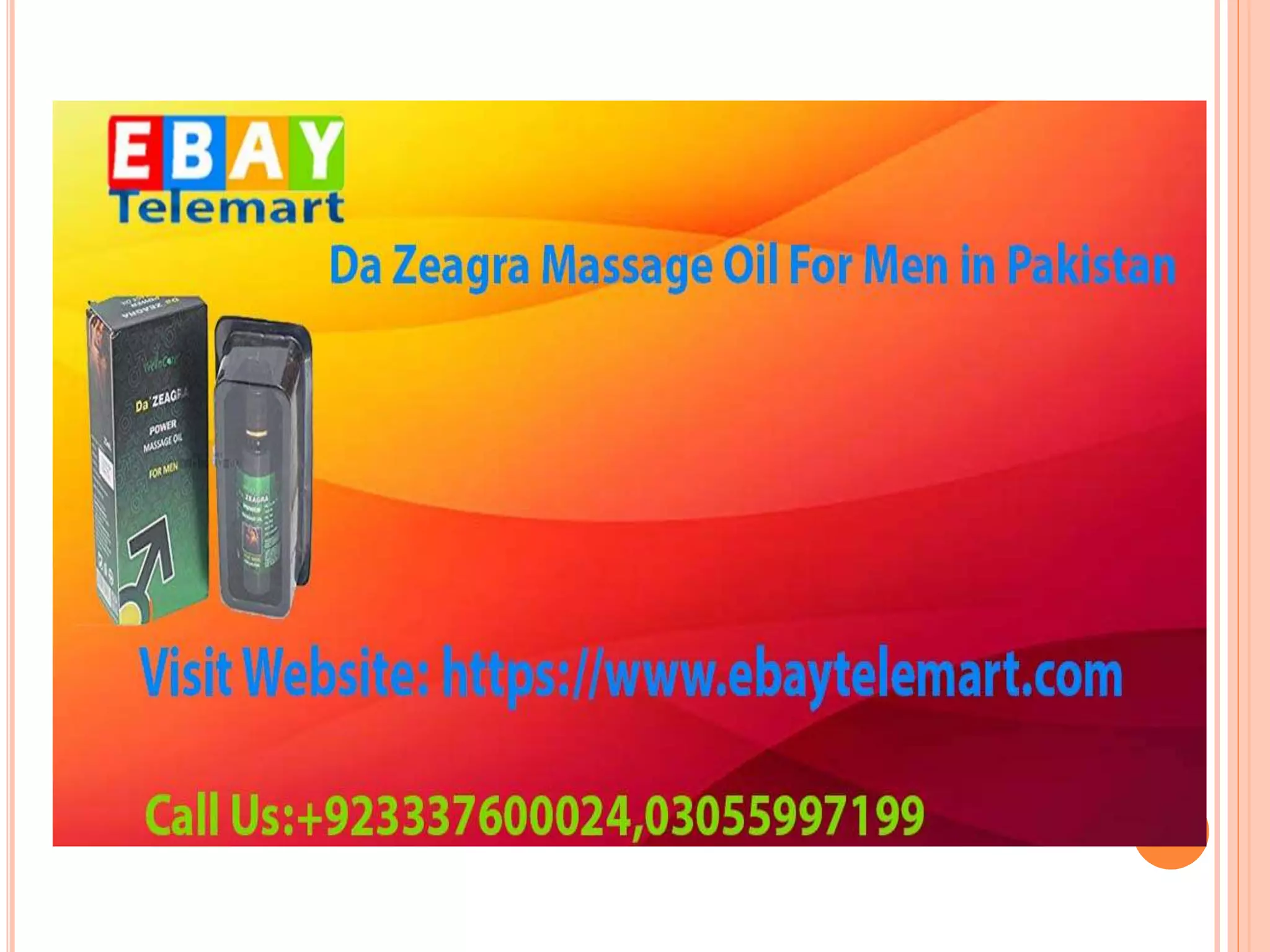 DA Zeagra power massage oil | PPT