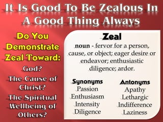 Zealous for good | PDF