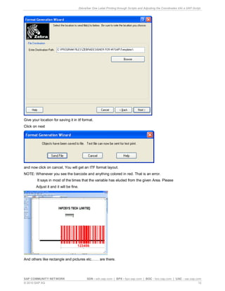 Zebra -bar one label printing | PDF