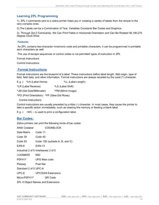 Zebra -bar one label printing | PDF