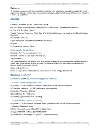 Zebra -bar one label printing | PDF
