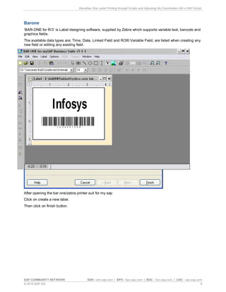 Zebra -bar one label printing | PDF