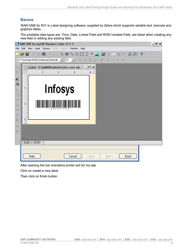Zebra -bar one label printing | PDF