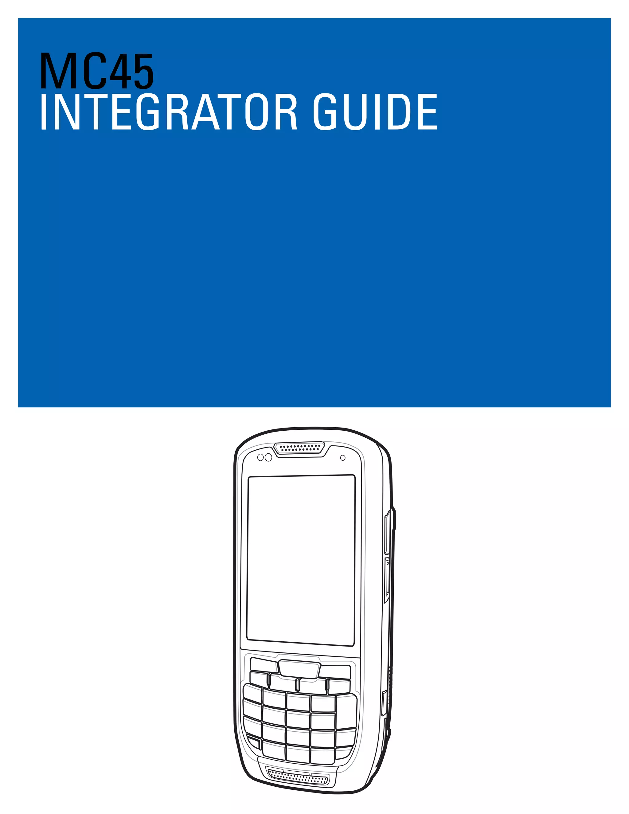 지브라PDA Zebra MC45 2D 산업용PDA 바코드PDA 매뉴얼 | PDF