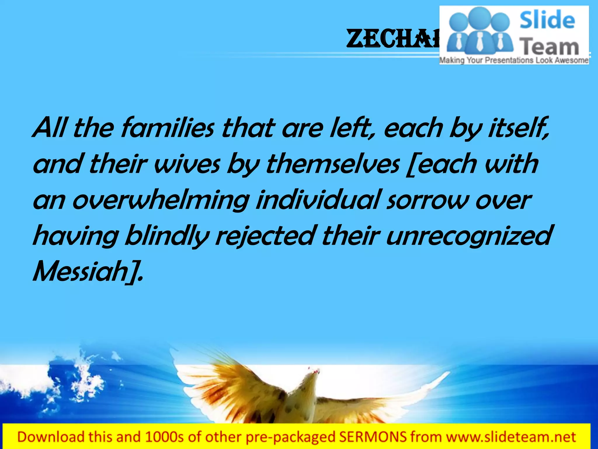 Zechariah 12 14 the rest of the clans power point church sermon | PDF