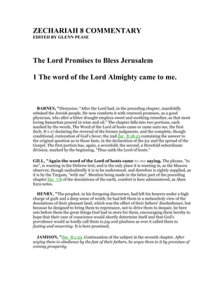 Zechariah 8 commentary | PDF