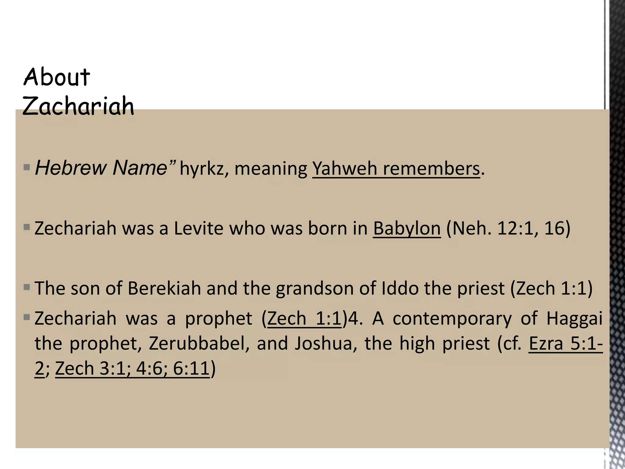 Zechariah | PPTX
