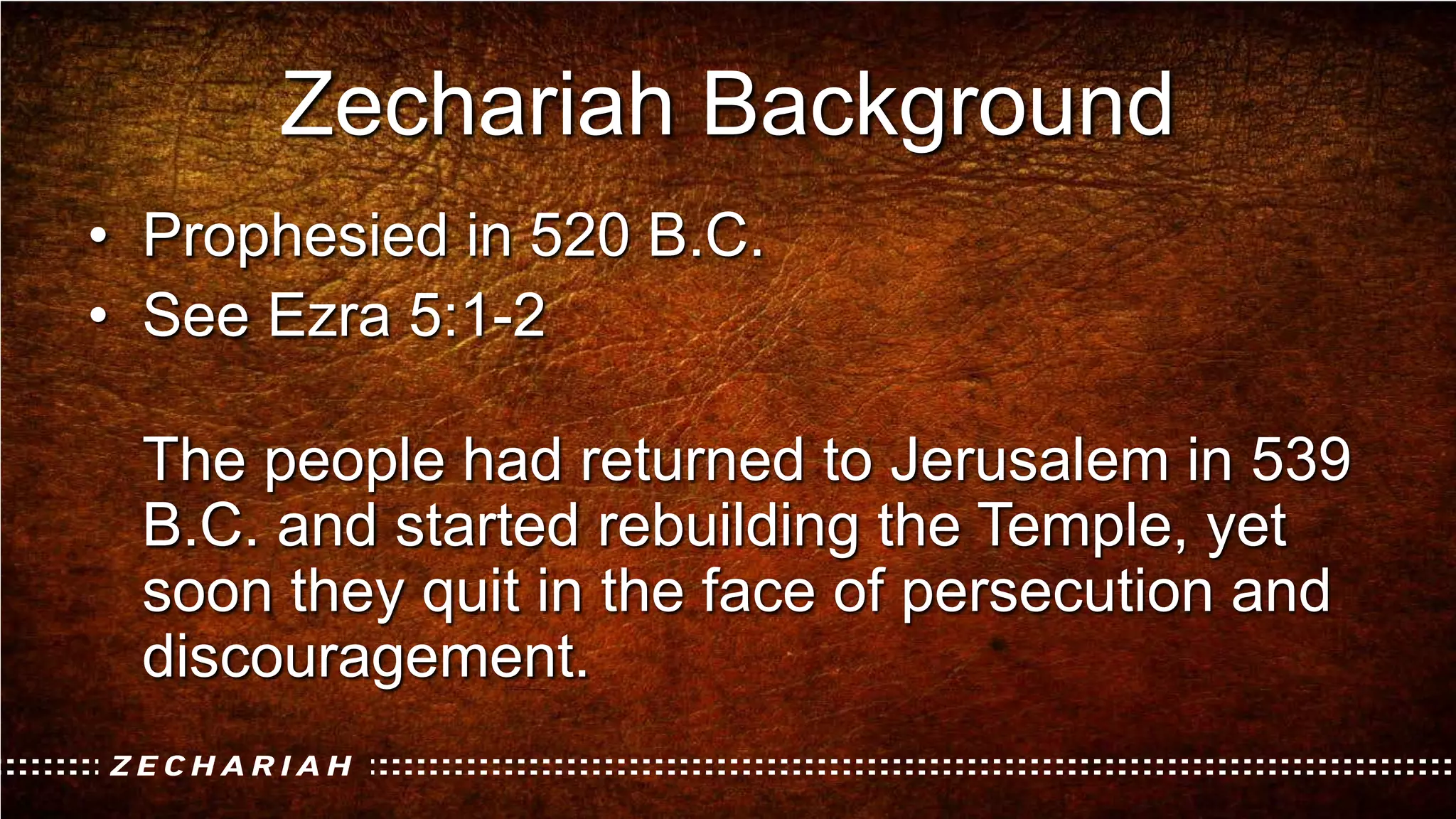 The Book of Zechariah | PPTX