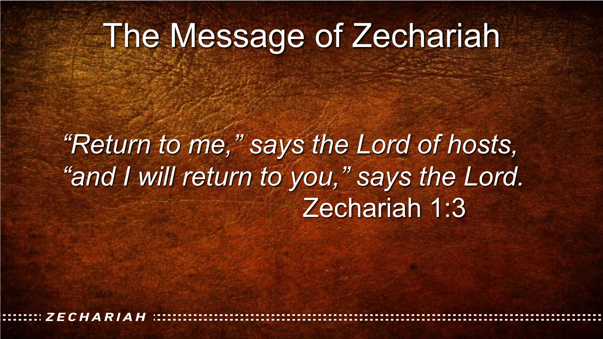 The Book of Zechariah | PPTX