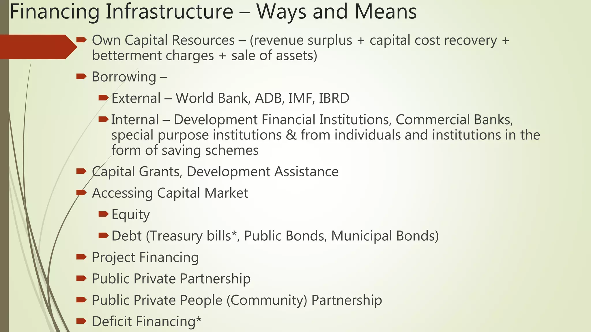 Financial Analysis of an Infrastructure Project | PPTX