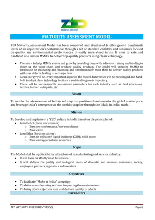 ZED maturity assessment model 28th april 2015 | PDF