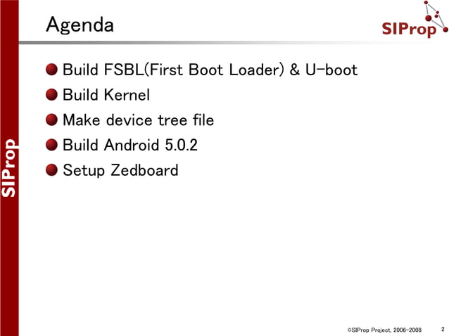 Zedroid - Android (5.0 and later) on Zedboard | PPT
