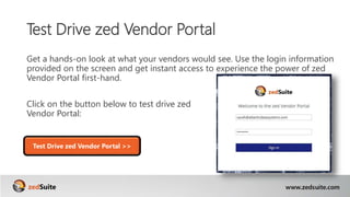 zed Vendor Portal for SAP Business One | PPTX | Information Services ...