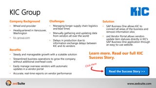 zed Vendor Portal for SAP Business One | PPTX | Information Services ...