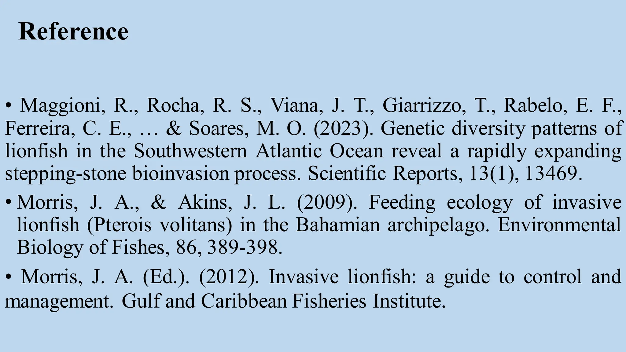 Lion fish and its meristic characteristics | PDF