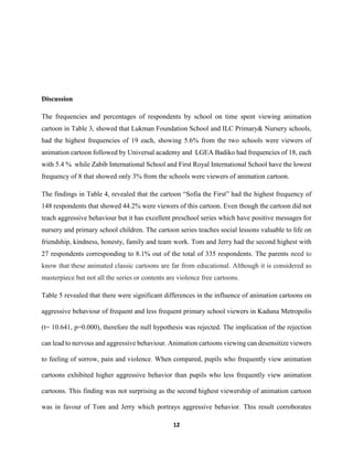 Zee 1. INFLUENCE OF ANIMATION CARTOONS ON AGRESSIVE BEHAV..docx | Home ...