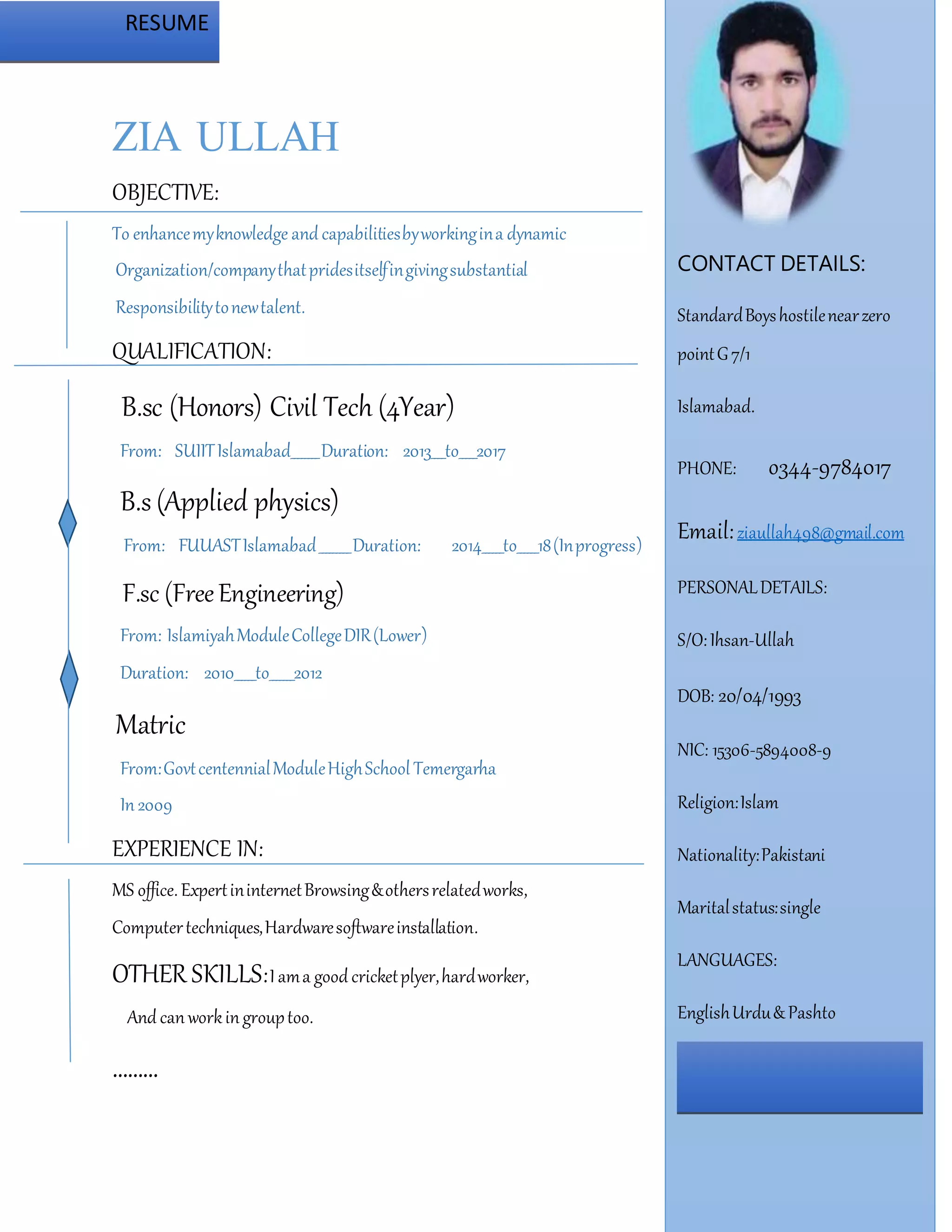cv | DOCX | Islam | Religion & Spirituality