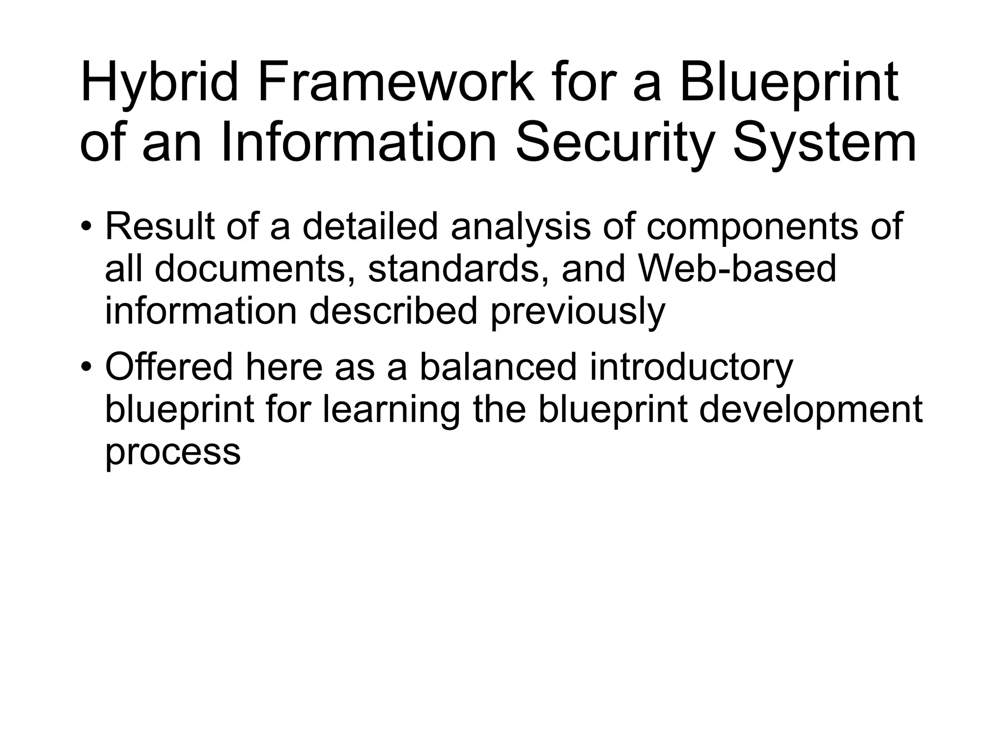 Information Security Blueprint | PPTX