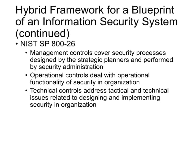 Information Security Blueprint