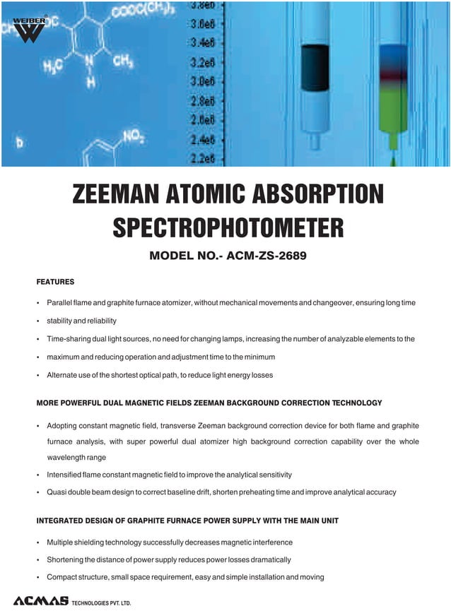 Zeeman Atomic Absorption Spectrophotometer by ACMAS Technologies Pvt ...