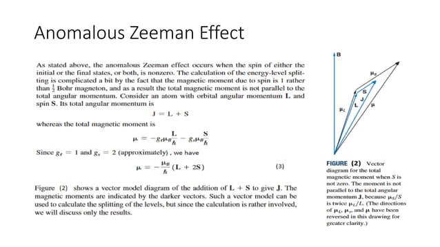 Zeeman Effect normal and Anomalous zeeman effect | PDF