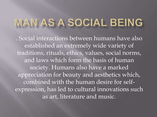 Man is Biological, Psychological, and social being | PPTX