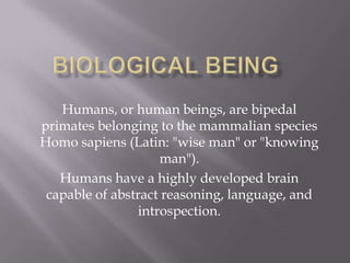 Man is Biological, Psychological, and social being | PPTX
