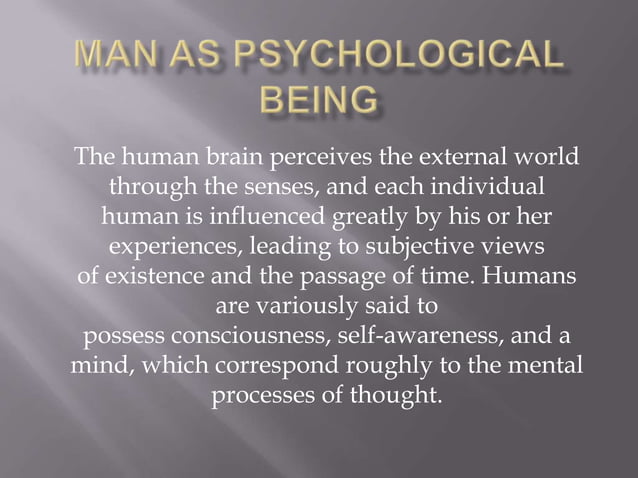 Man as Biological, Psychological and Social Unit | PPTX | Biological ...