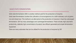 INDUSTRIAL PRODUCTION OF AMYLASES AND PROTEASES | PPTX