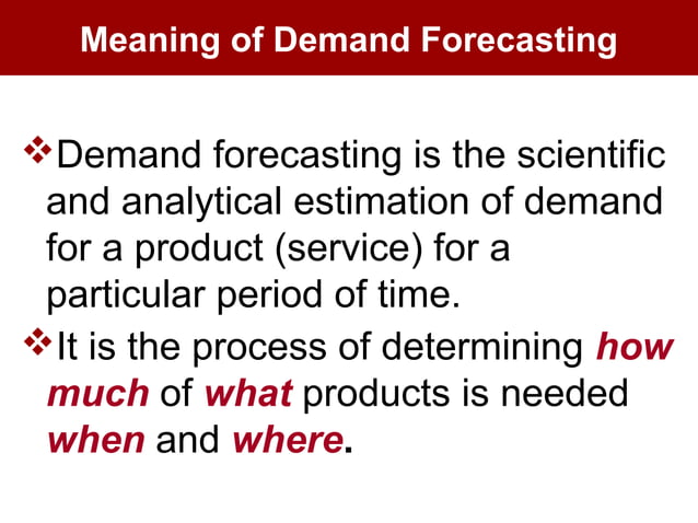 demand forecasting techniques | PPT | Business | Business and Finance
