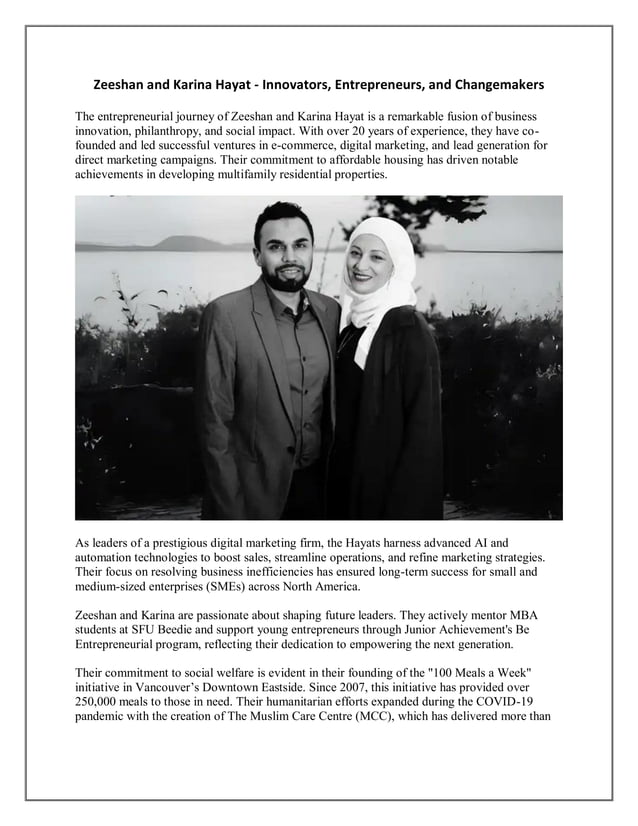 Zeeshan and Karina Hayat - Innovators, Entrepreneurs, and Change makers.pdf