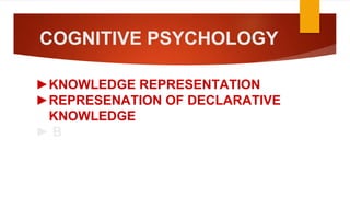 REPRESENTATION OF DECLARATIVE KNOWLEDGE | PPTX