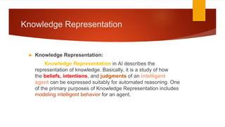 REPRESENTATION OF DECLARATIVE KNOWLEDGE | PPTX