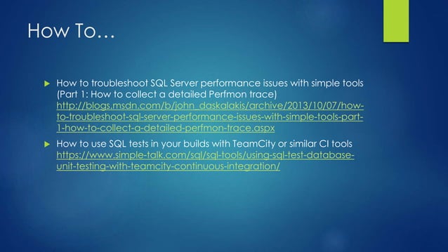 Common SQL Performance Issues | PPT Common SQL Performance Issues | PPT
