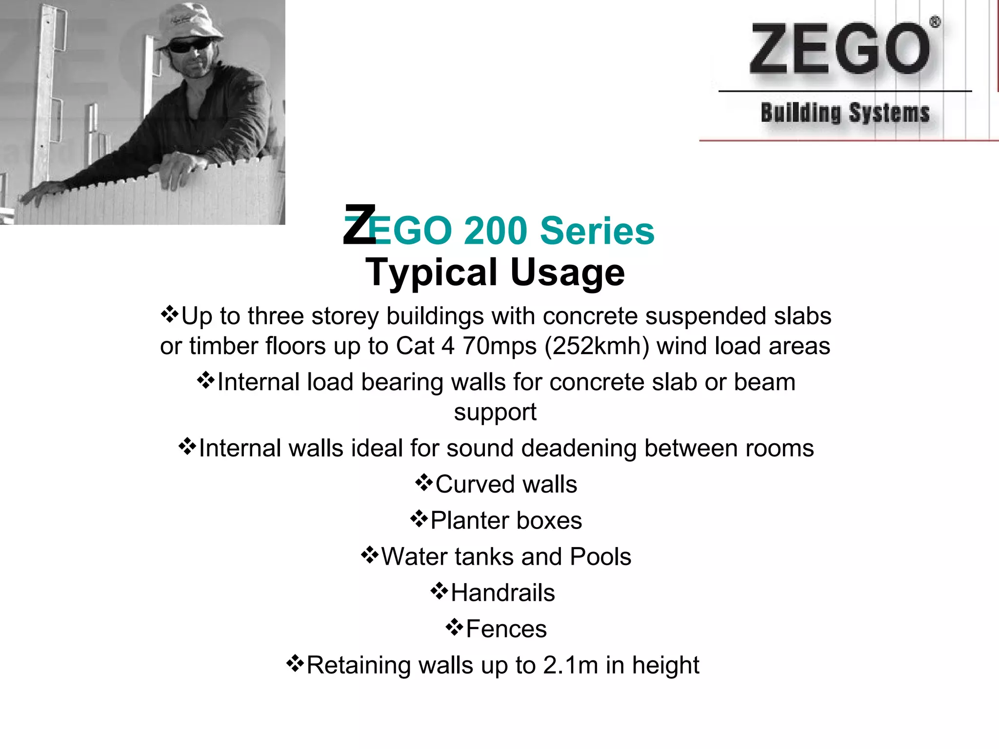 Zego product overview | PPT | Civil Engineering Industry | Industries
