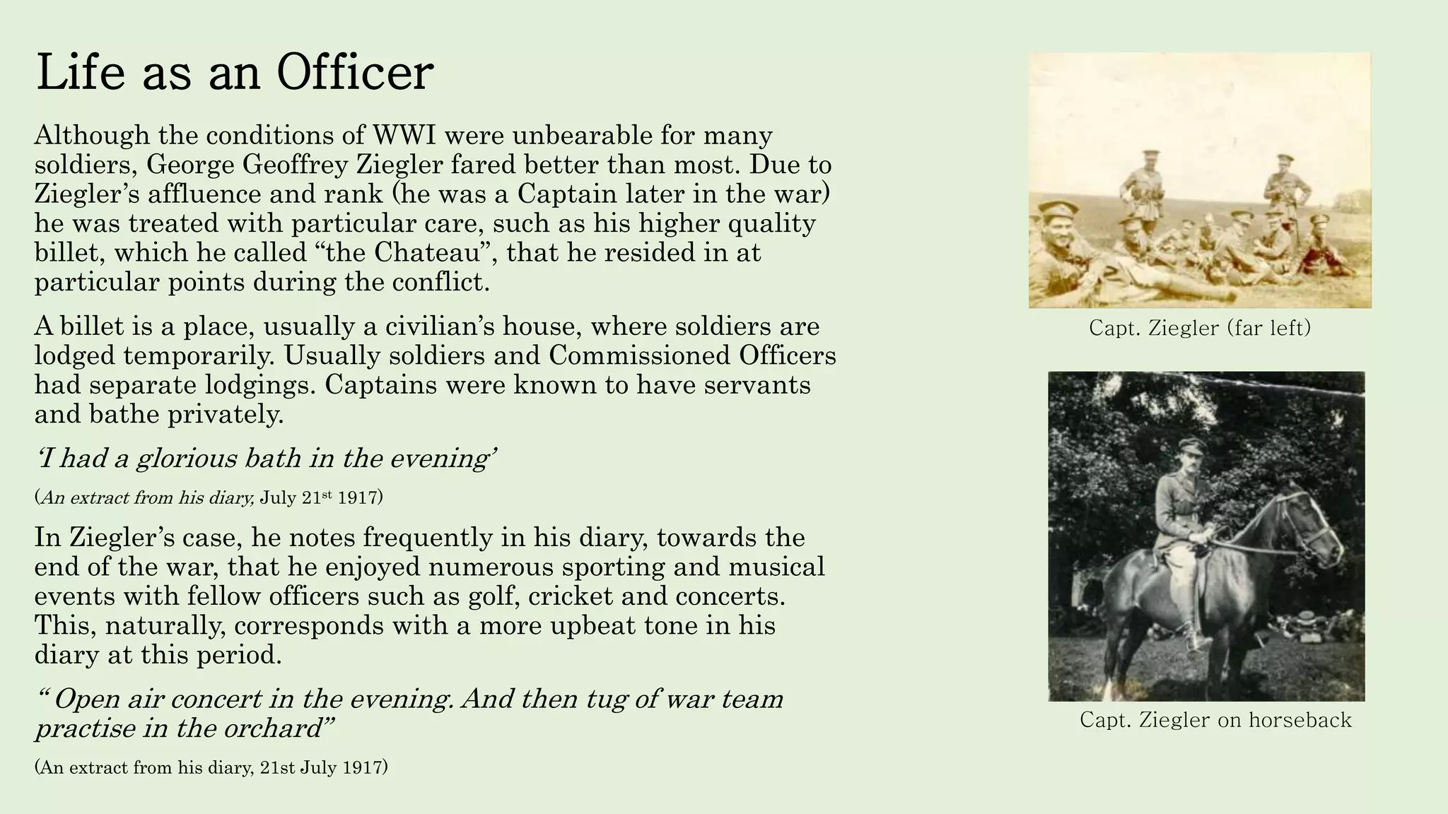 One Man's War: Captain George Geoffrey Zeigler | PPTX